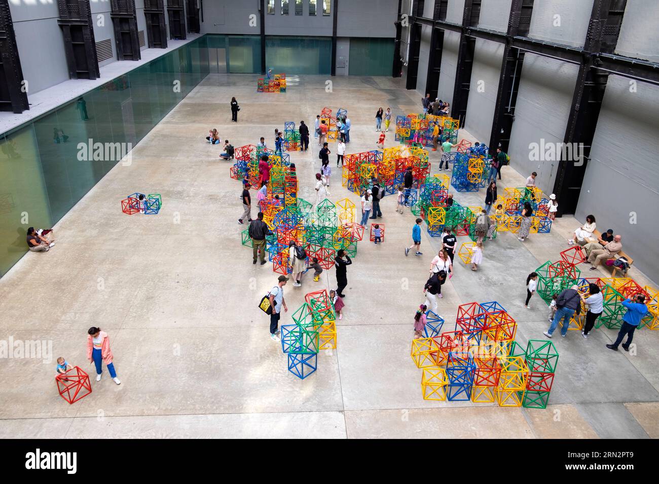 View from above looking down on Zero to Infinity art installation at ...