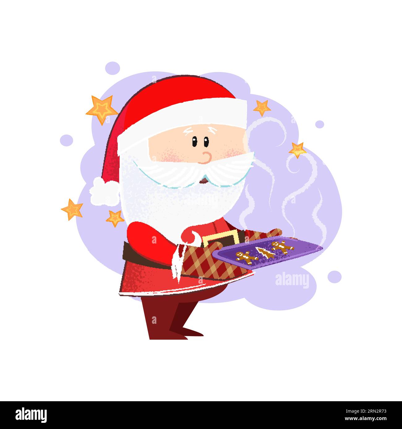 Santa claus holding tray food Cut Out Stock Images & Pictures - Alamy
