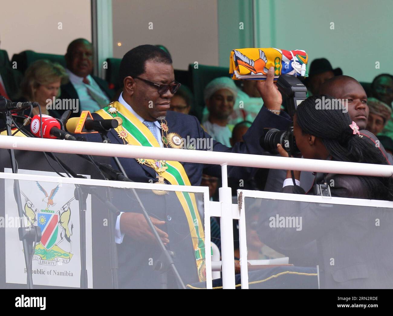 (150321) -- WINDHOEK, March 21, 2015 -- Namibia s new President Hage ...