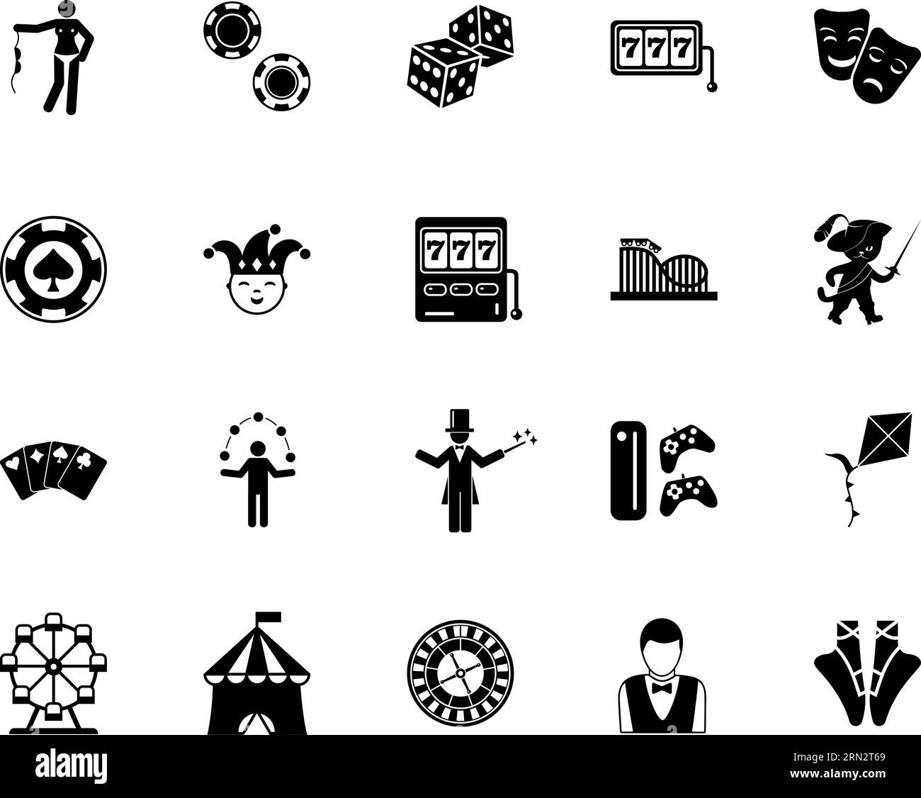 Entertainment icon set Stock Vector Image & Art - Alamy