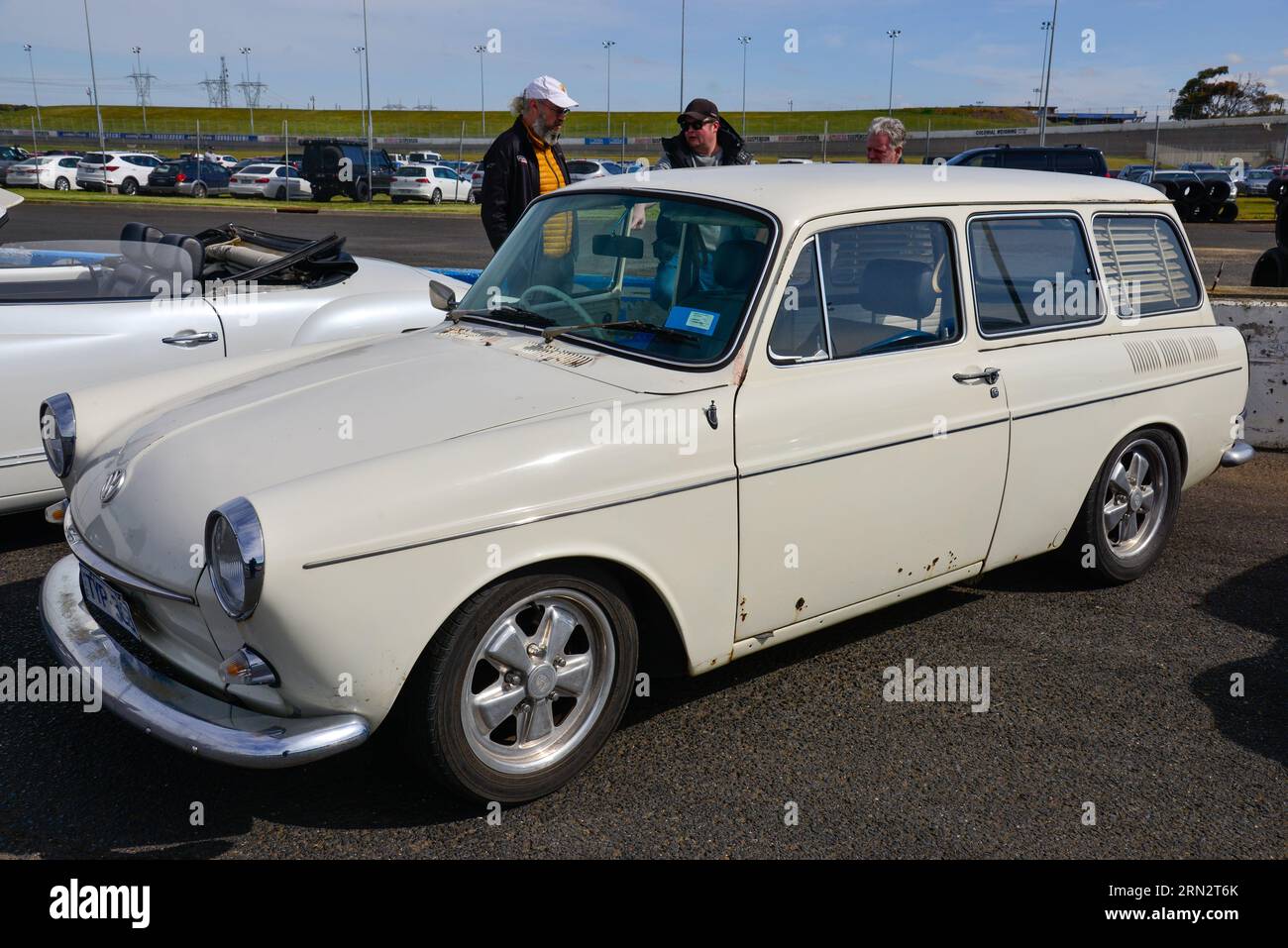 Volkswagen VW Type 3 Wagon White Cream Vintage Retro On Show Shine, Melbourne Victoria Australia ...