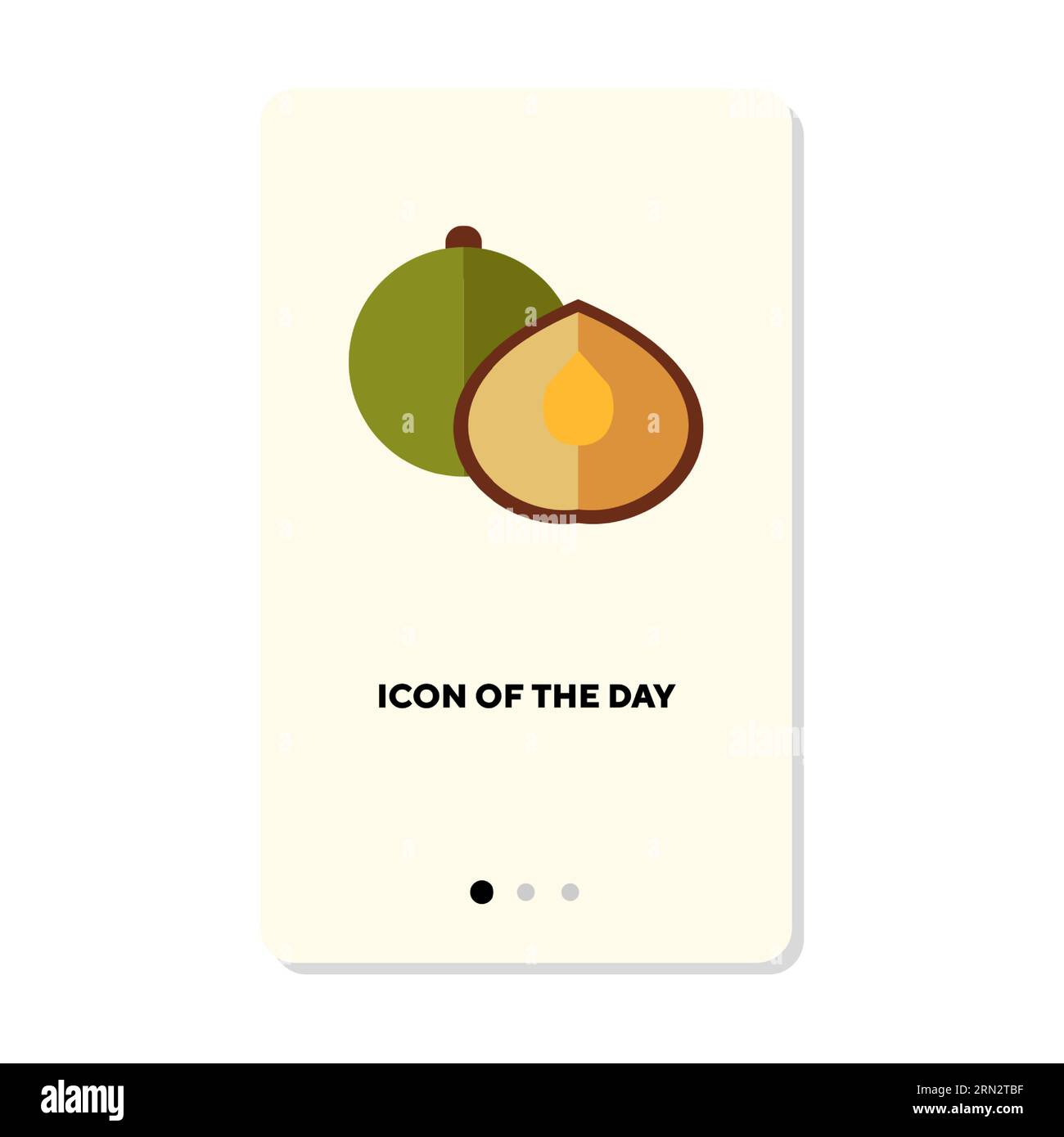 Delicious macadamia nuts for healthy diet flat vector icon Stock Vector ...