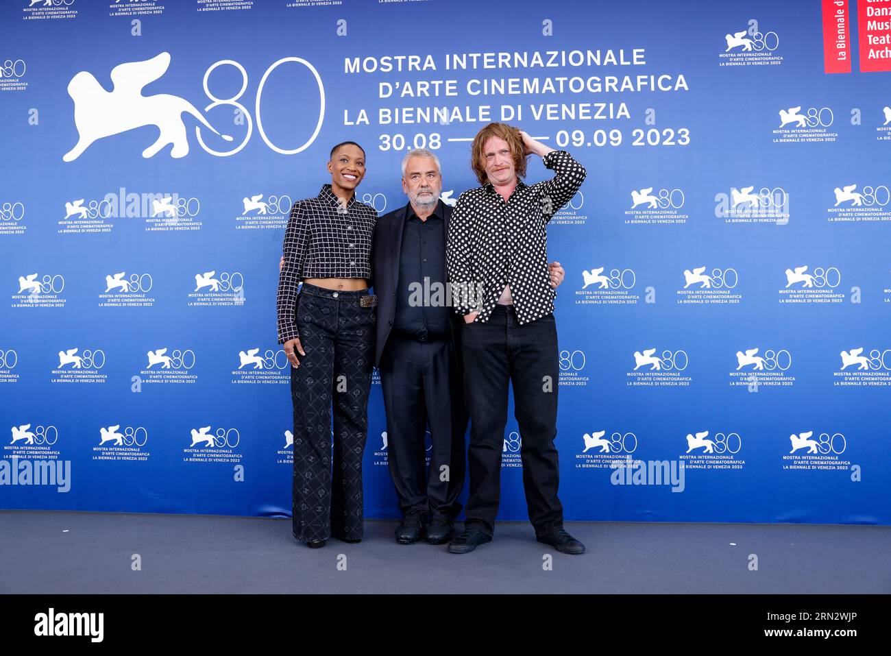 Jonica T. Gibbs, from left, director Luc Besson and Caleb Landry Jones ...