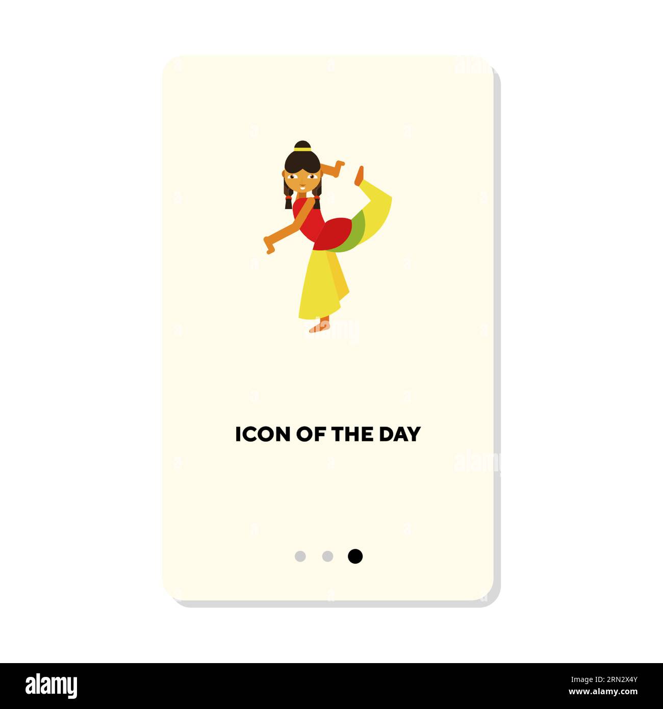 Indian woman dancing flat vector icon Stock Vector Image & Art - Alamy