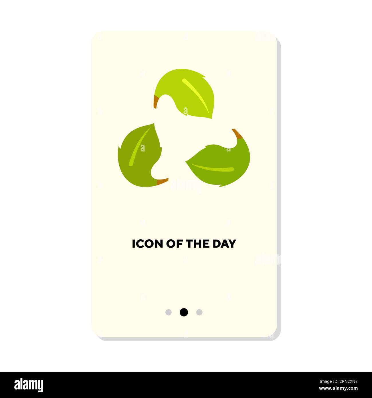 Green leaves as recycling symbol isolated on white Stock Vector Image ...