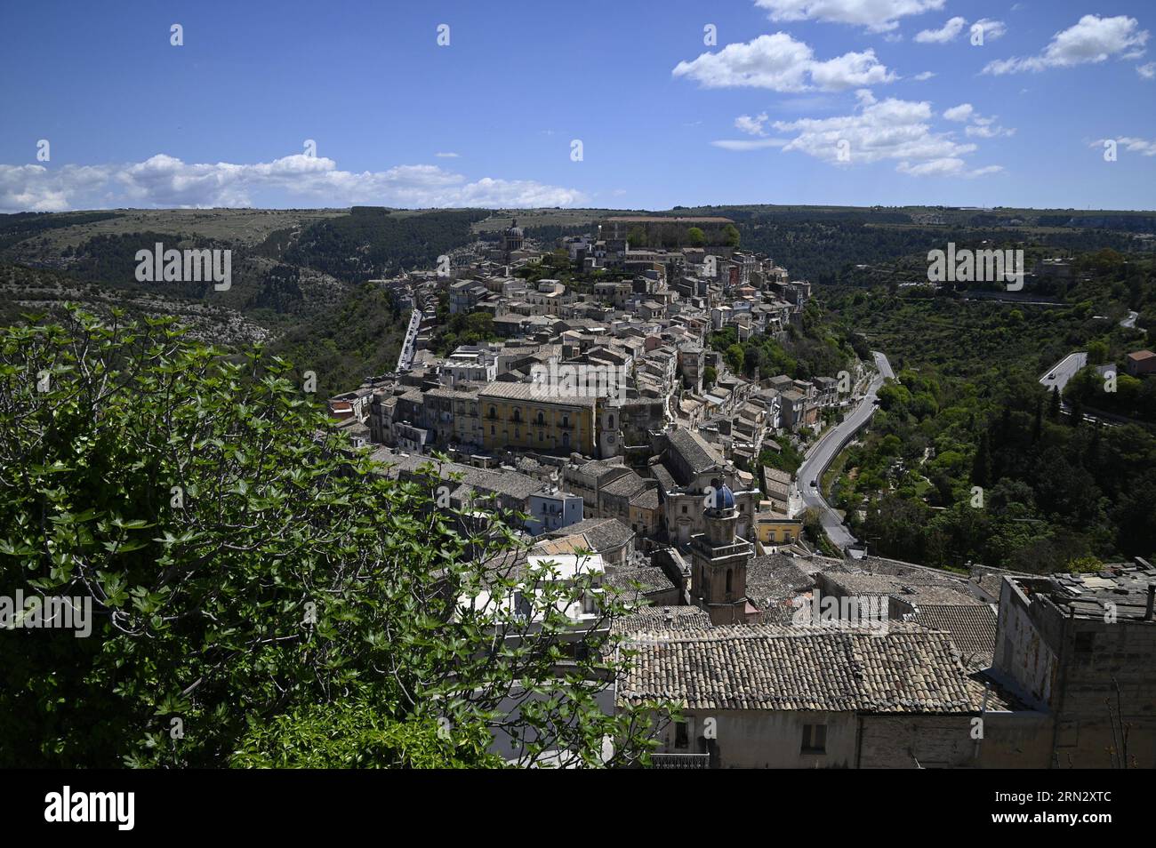 Landscape with panoramic view of Ragusa Ibla as seen from the Chiesa di ...