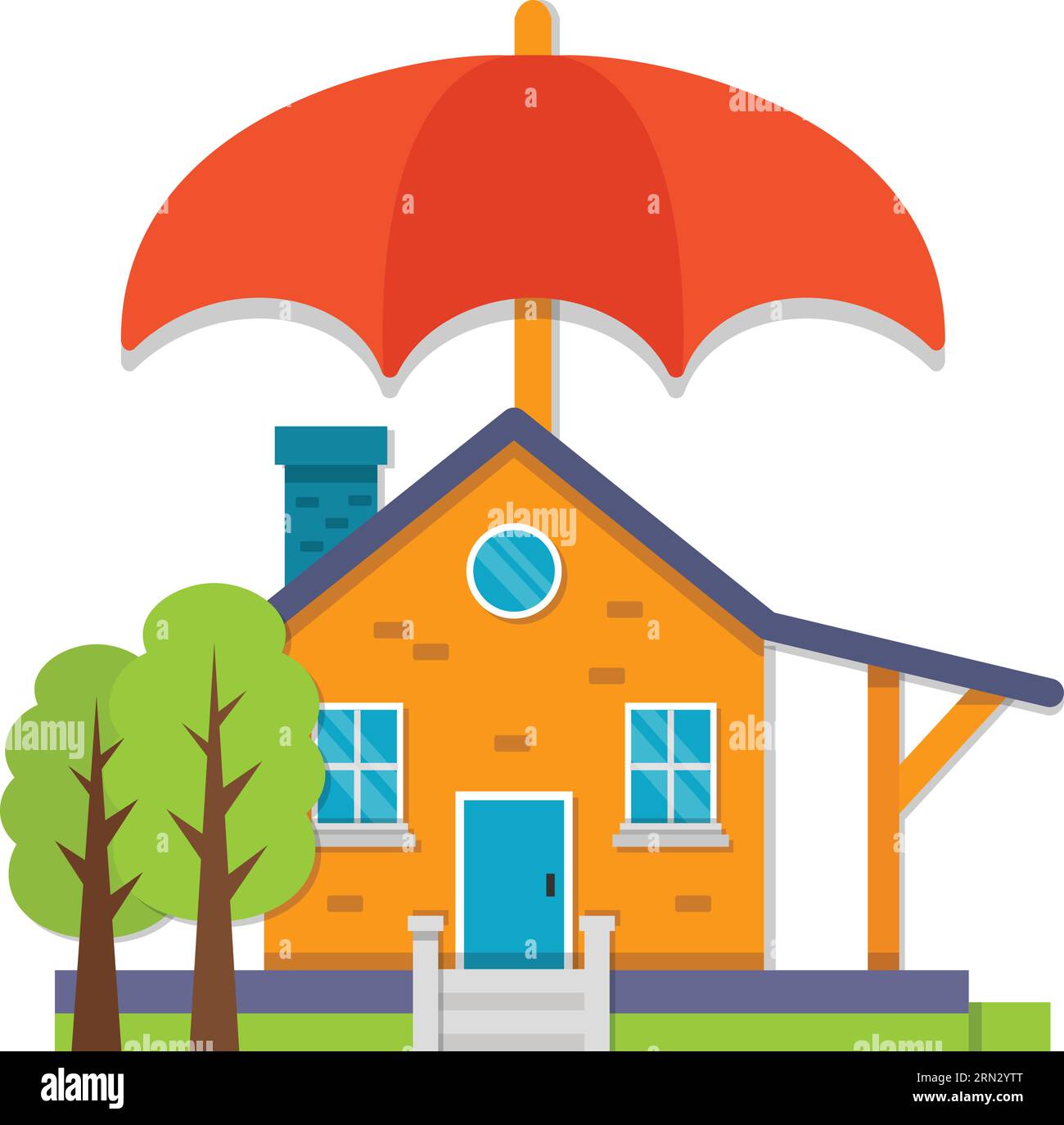 insurance coverage Concept, Power of Nature Vector Color Icon Design ...