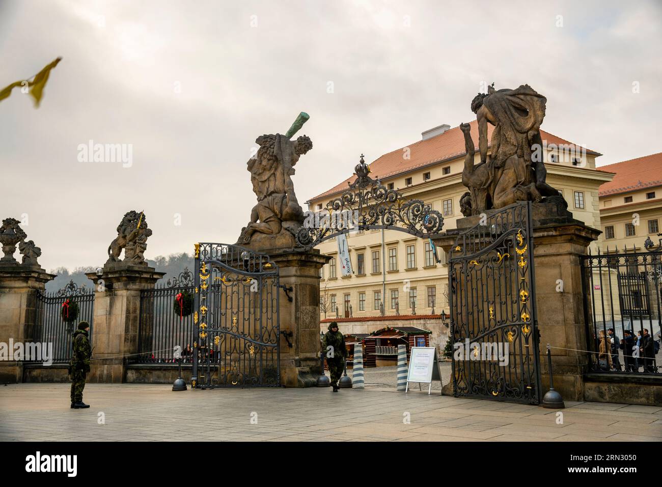Prague castle entrance statues hi-res stock photography and images - Alamy