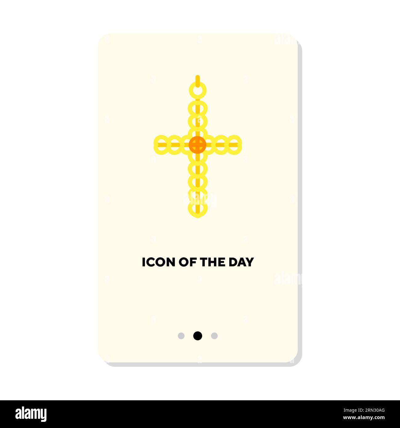 Golden cross isolated on white Stock Vector Image & Art - Alamy