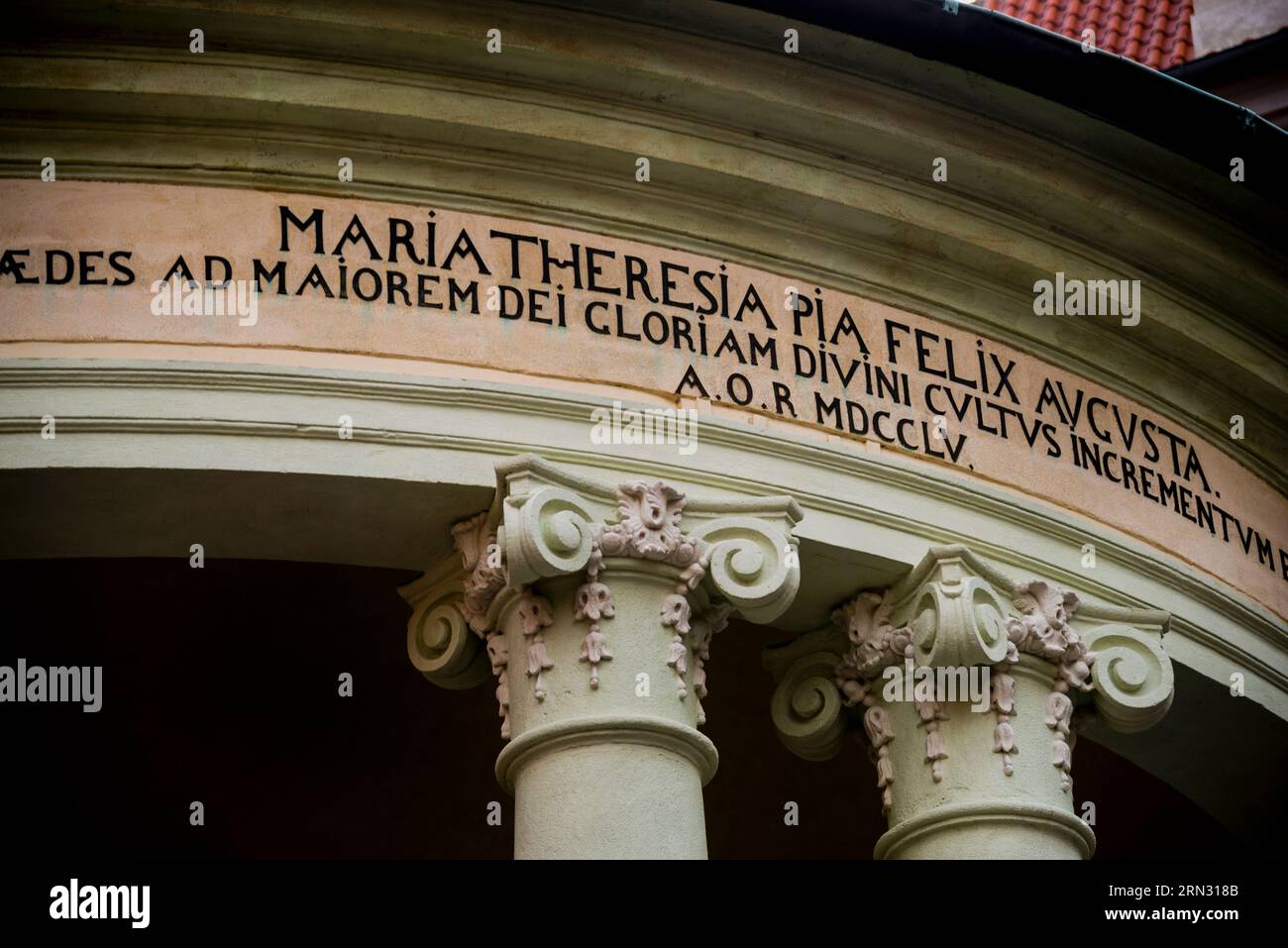 Rococo architecture of the Maria Theresa Entrance to Rosenberg Palace ...