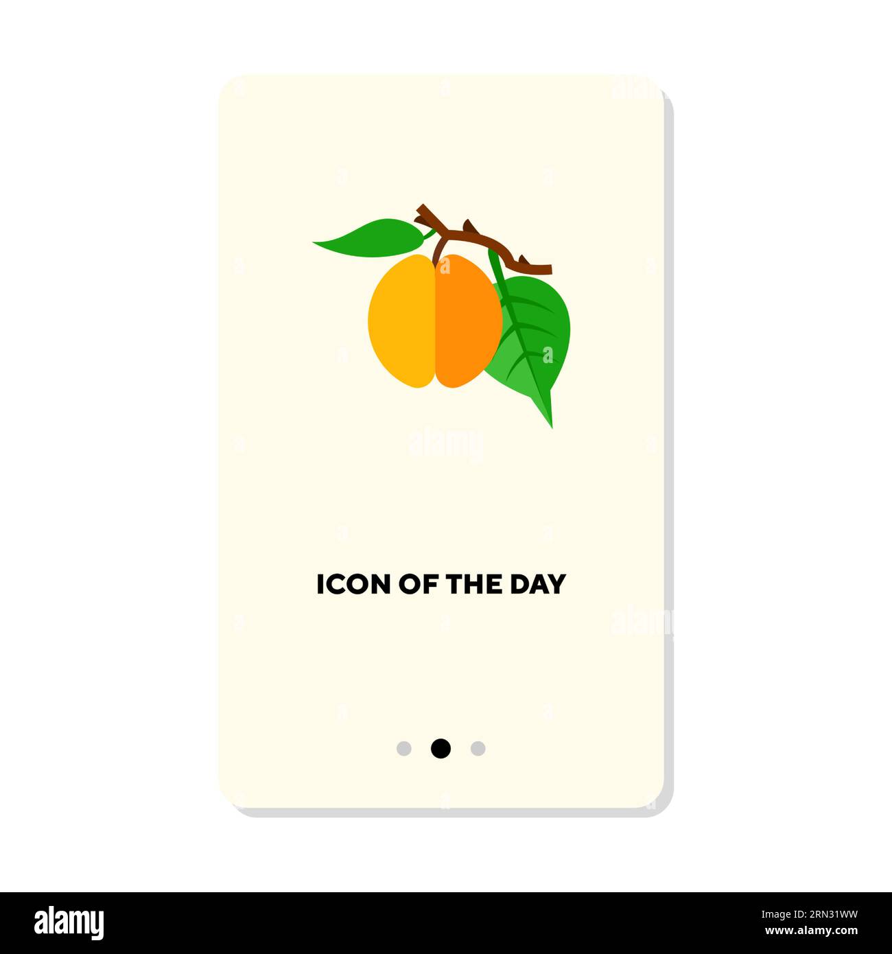 Apricot fruit on tree Stock Vector Images - Alamy