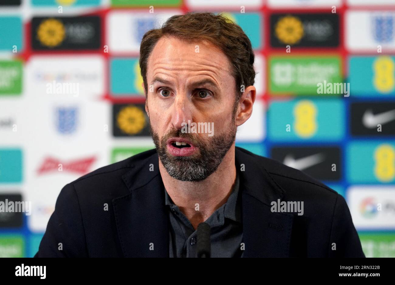 England manager Gareth Southgate during the England squad announcement ...