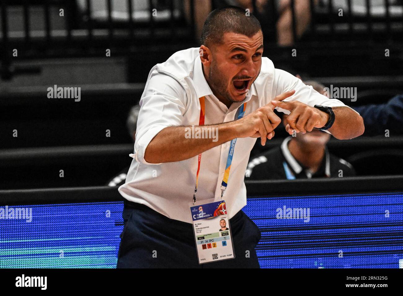 Jakarta, Indonesia. 31st Aug, 2023. Jad El Hajj, head coach of Lebanon ...