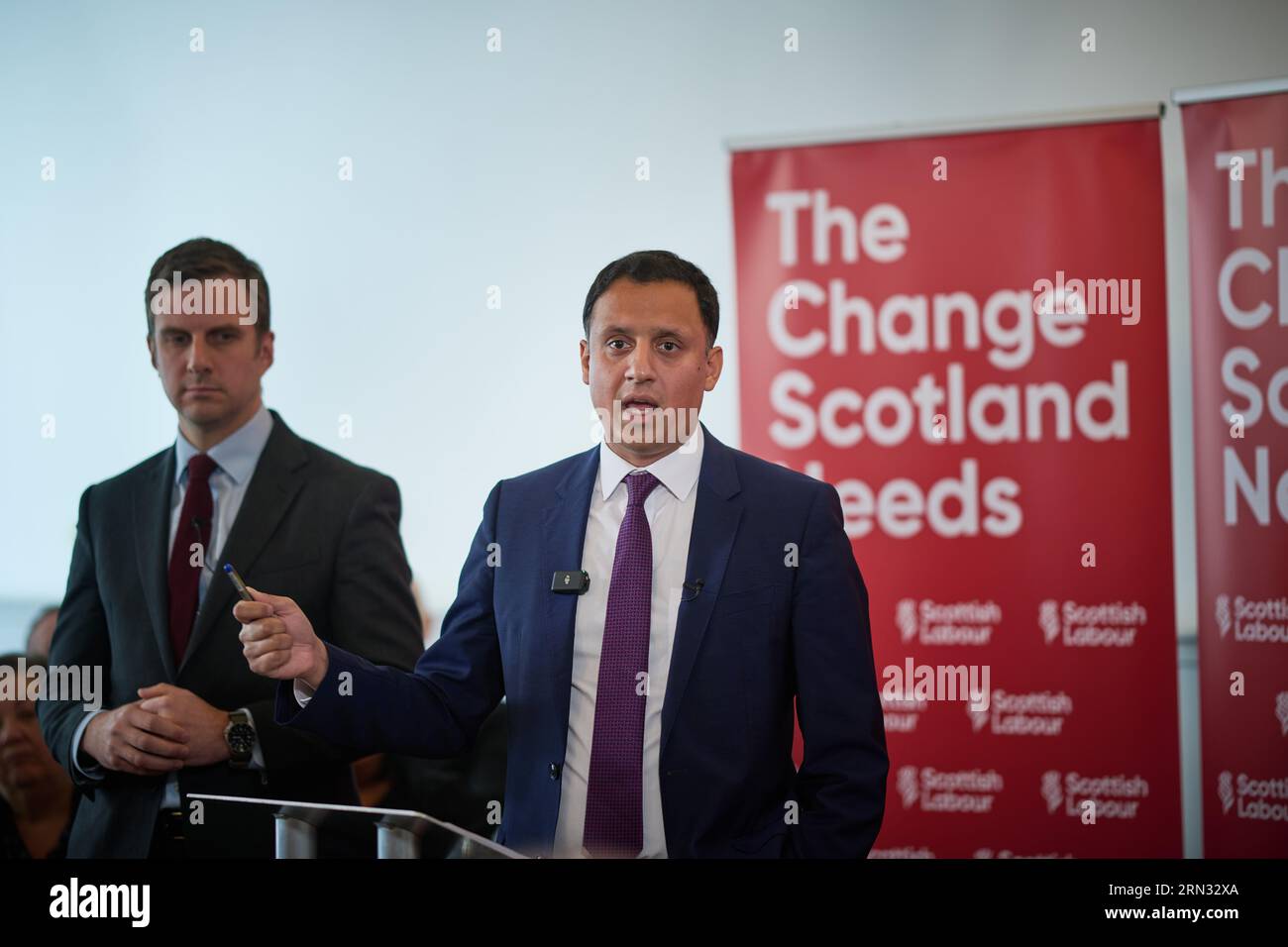 Glasgow Scotland, UK 31 August 2023. Scottish Labour Leader Anas Sarwar ...