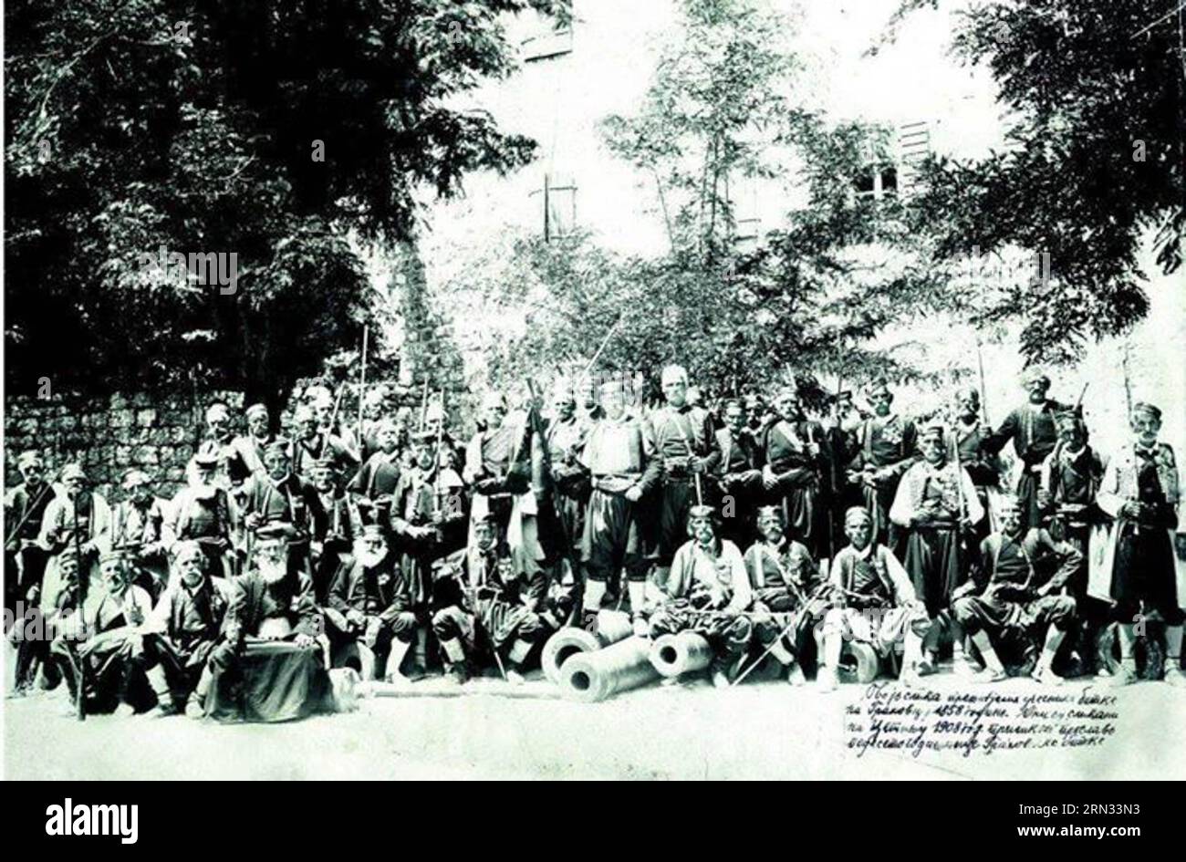 Veterans of the Battle of Grahovac photographed at the celebration of ...