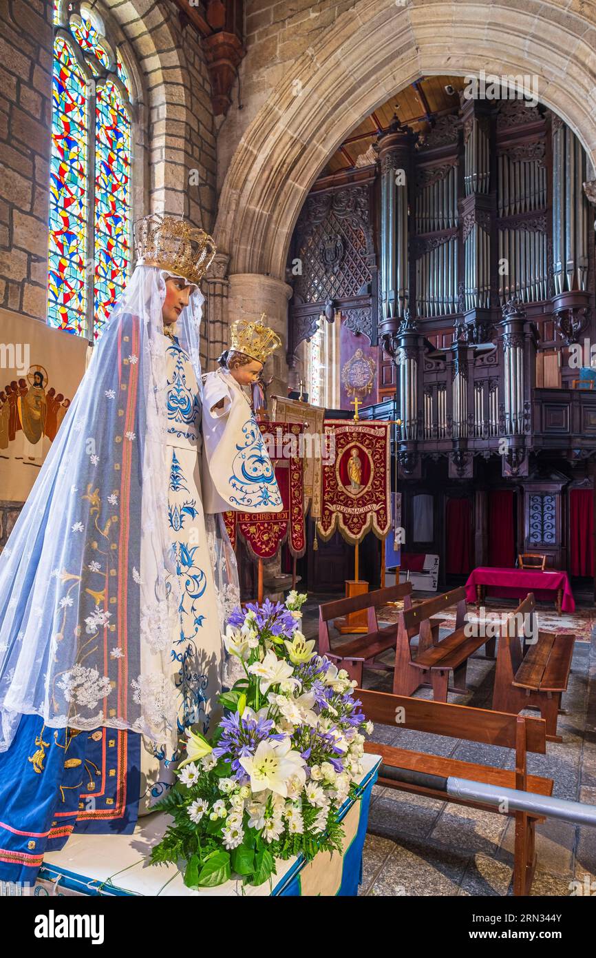 France, Cotes-d'Armor, Guingamp, 12th century Notre-Dame de Bon-Secours ...
