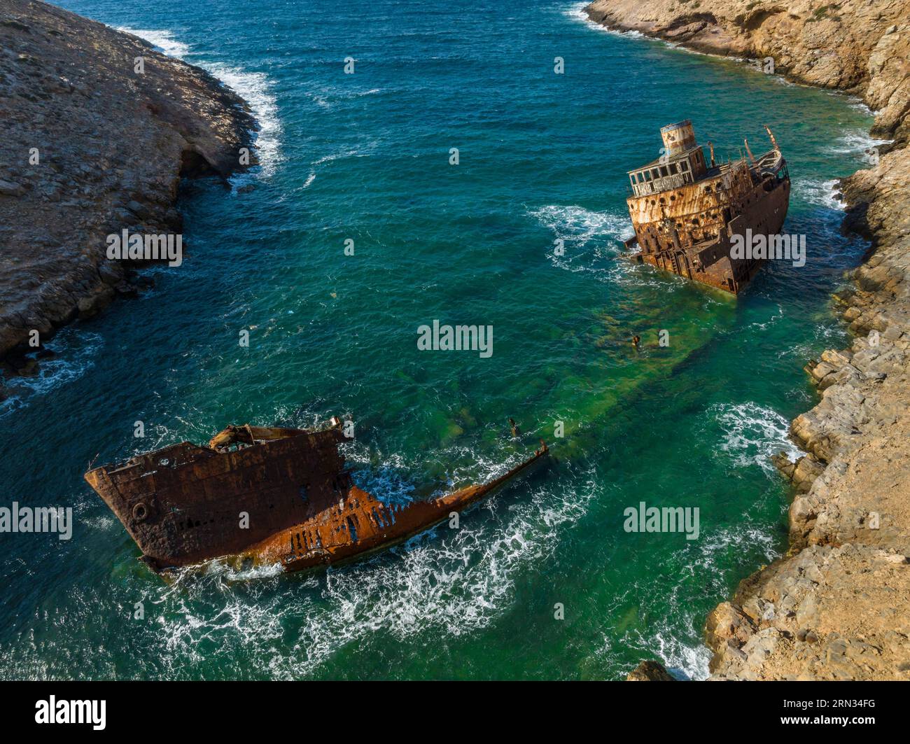 Greece, Egean Sea, Eastern Cyclades archipelago, Amorgos island ...