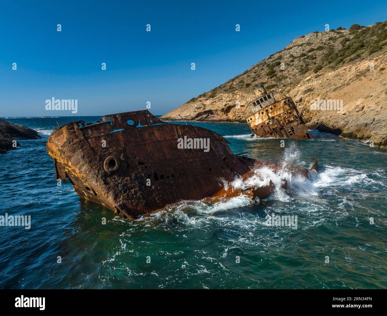 Greece, Egean Sea, Eastern Cyclades archipelago, Amorgos island ...