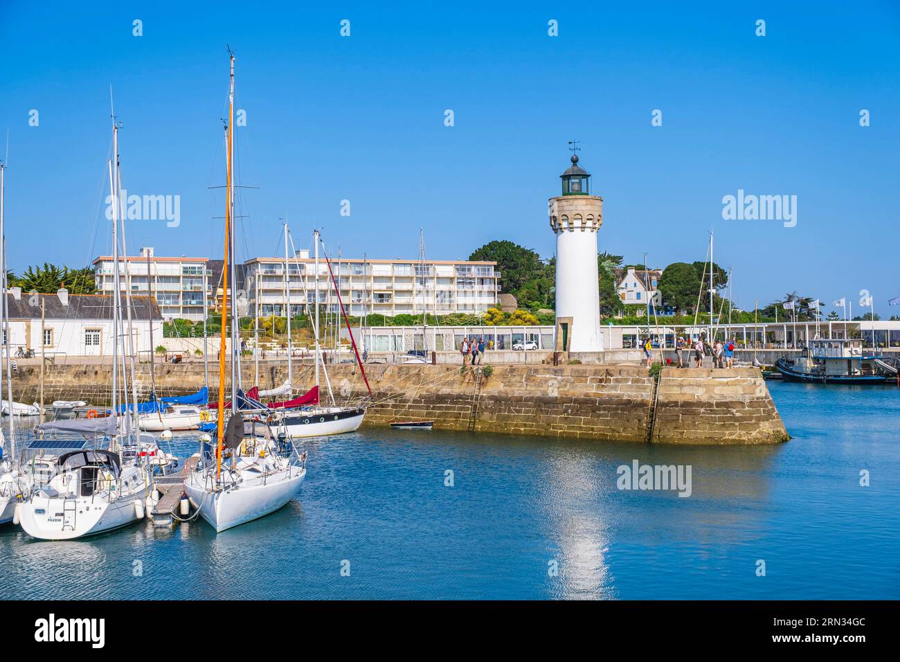 France, Morbihan, Quiberon Peninsula, Quiberon, Port Haliguen, entrance ...