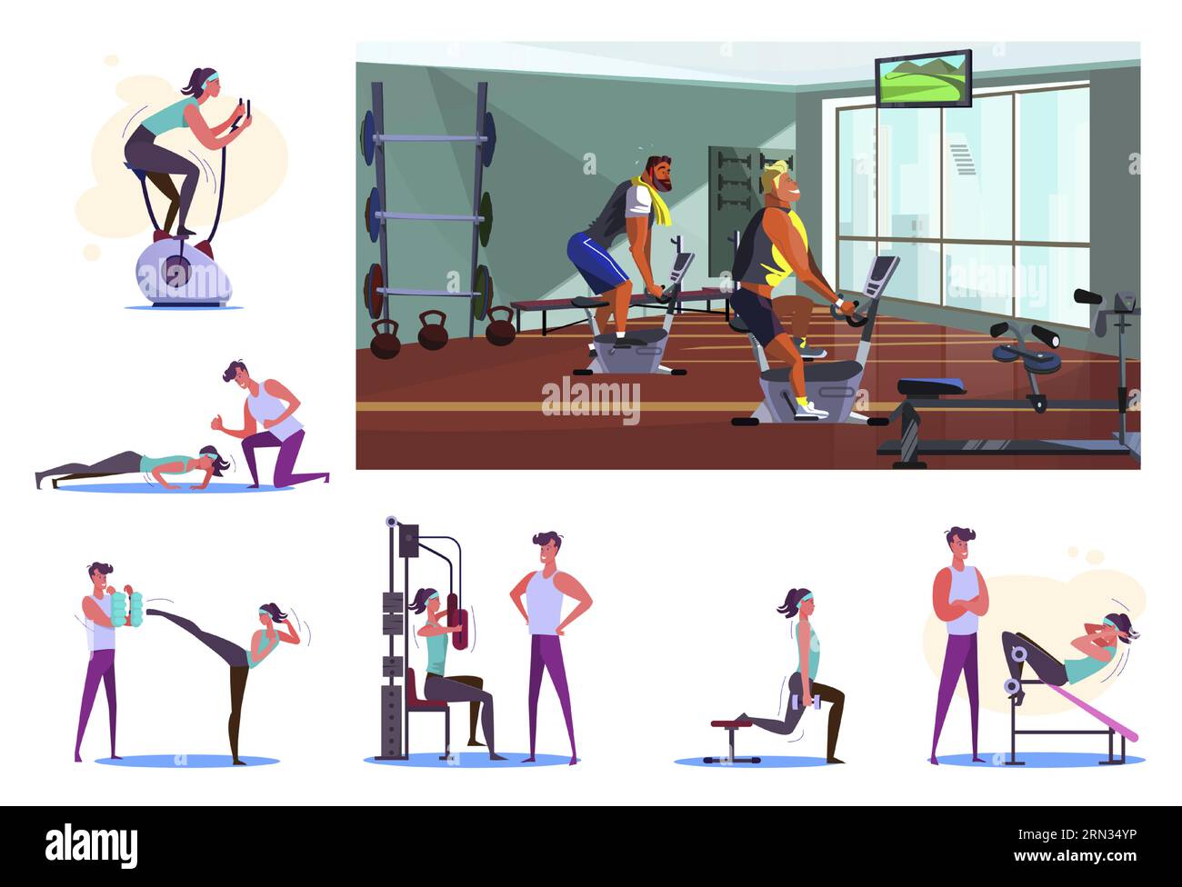 Pushup workout Stock Vector Images - Alamy