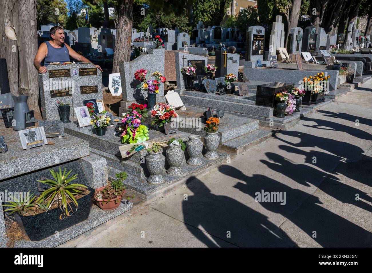 France, Herault, Sete, Le Py cemetery, grave of singer-songwriter ...