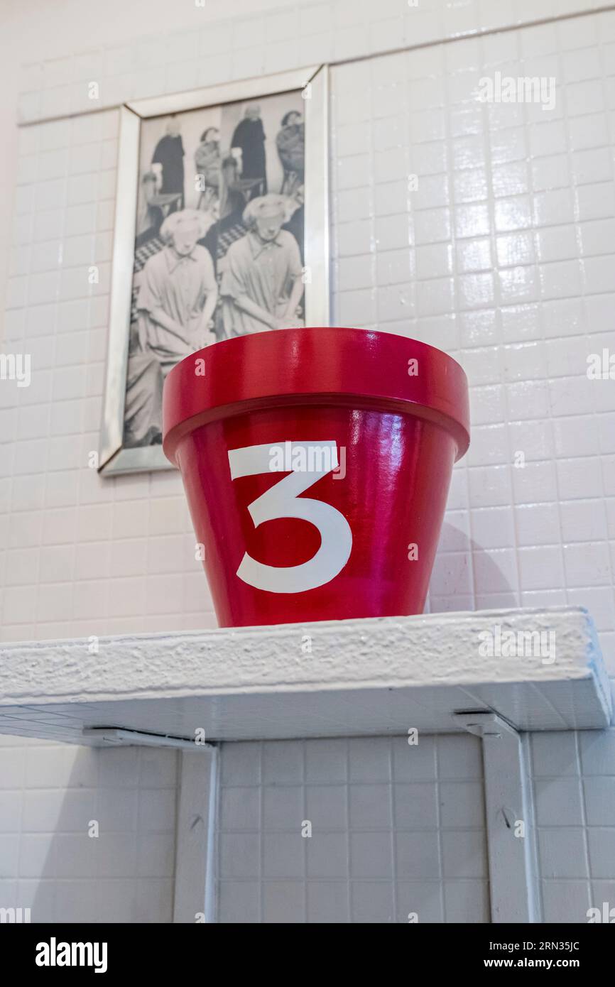 France, Paris, visual artist Jean-Pierre Raynaud in his studio ...