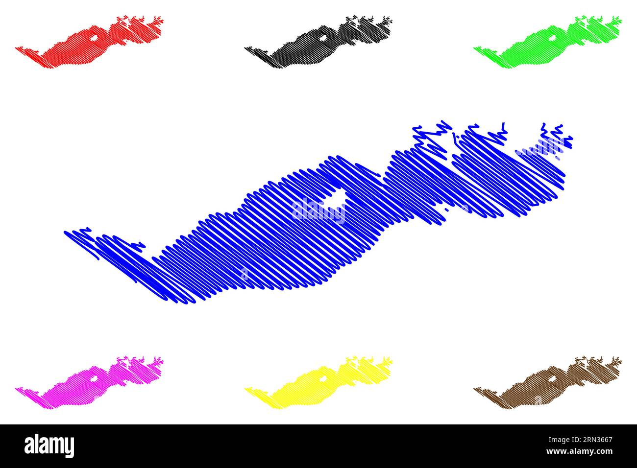 Lake Moeris (Africa, Arab Republic of Egypt) map vector illustration ...