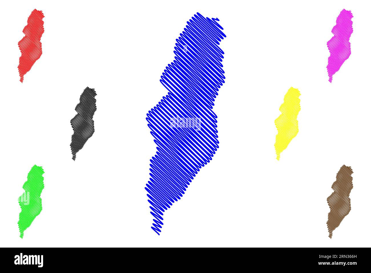 Lake Manyara (Africa, United Republic of Tanzania) map vector ...