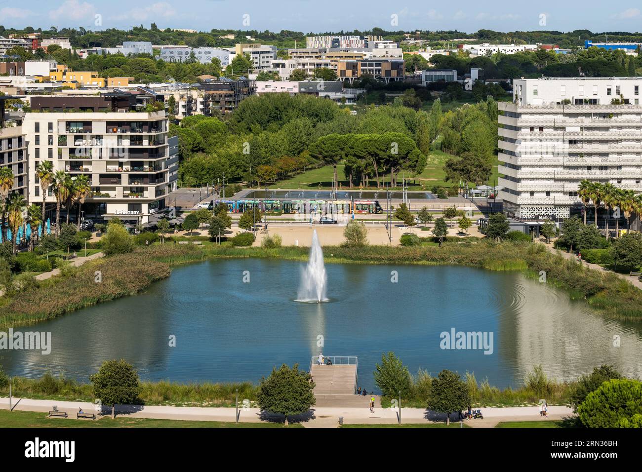 France, Herault, Montpellier, Port Marianne district, apartment ...