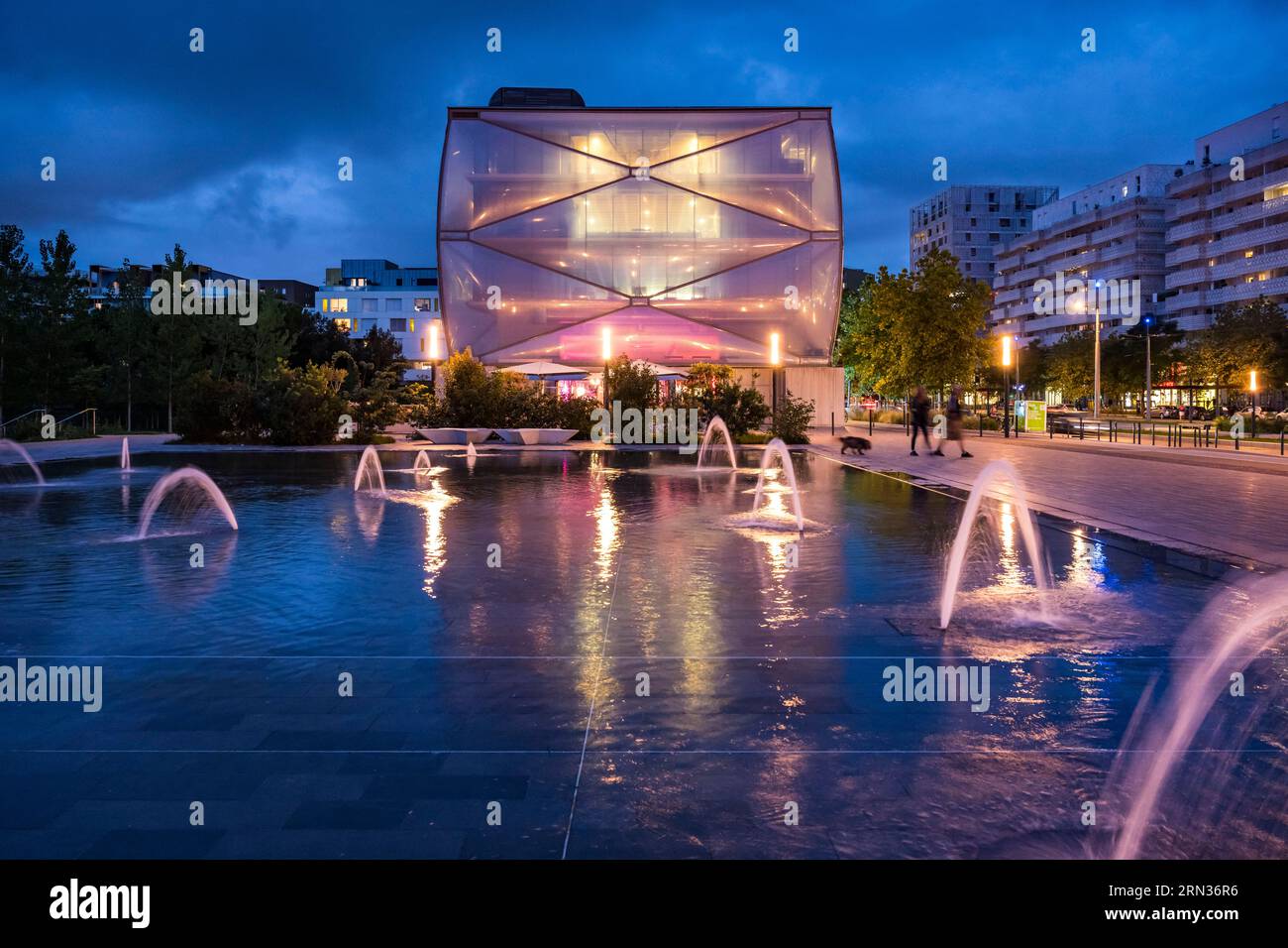 France, Herault, Montpellier, Port Marianne district, Le Nuage building by designer Philippe ...