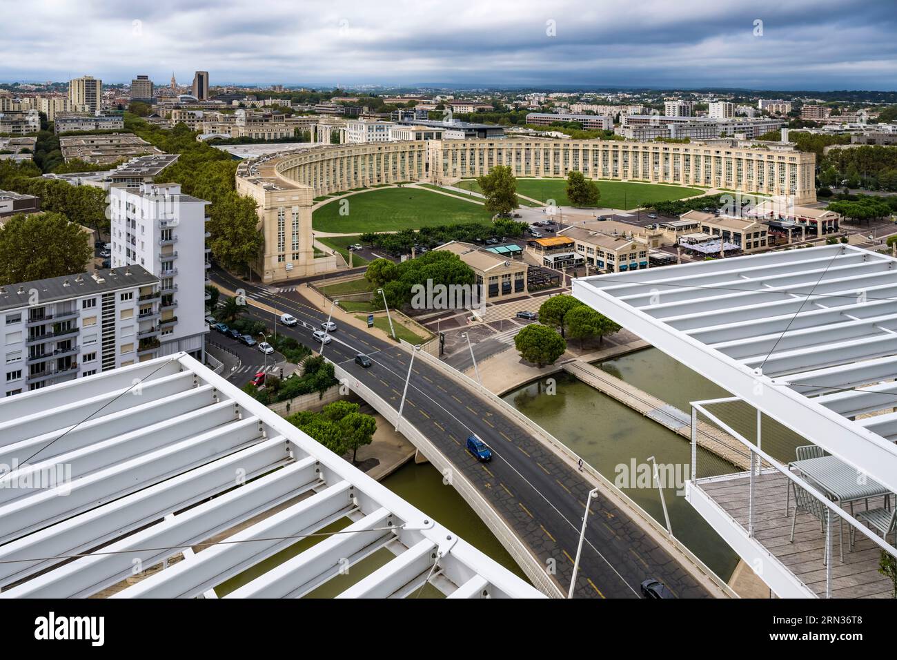 France, Herault, Montpellier, Antigone district designed by the Catalan ...