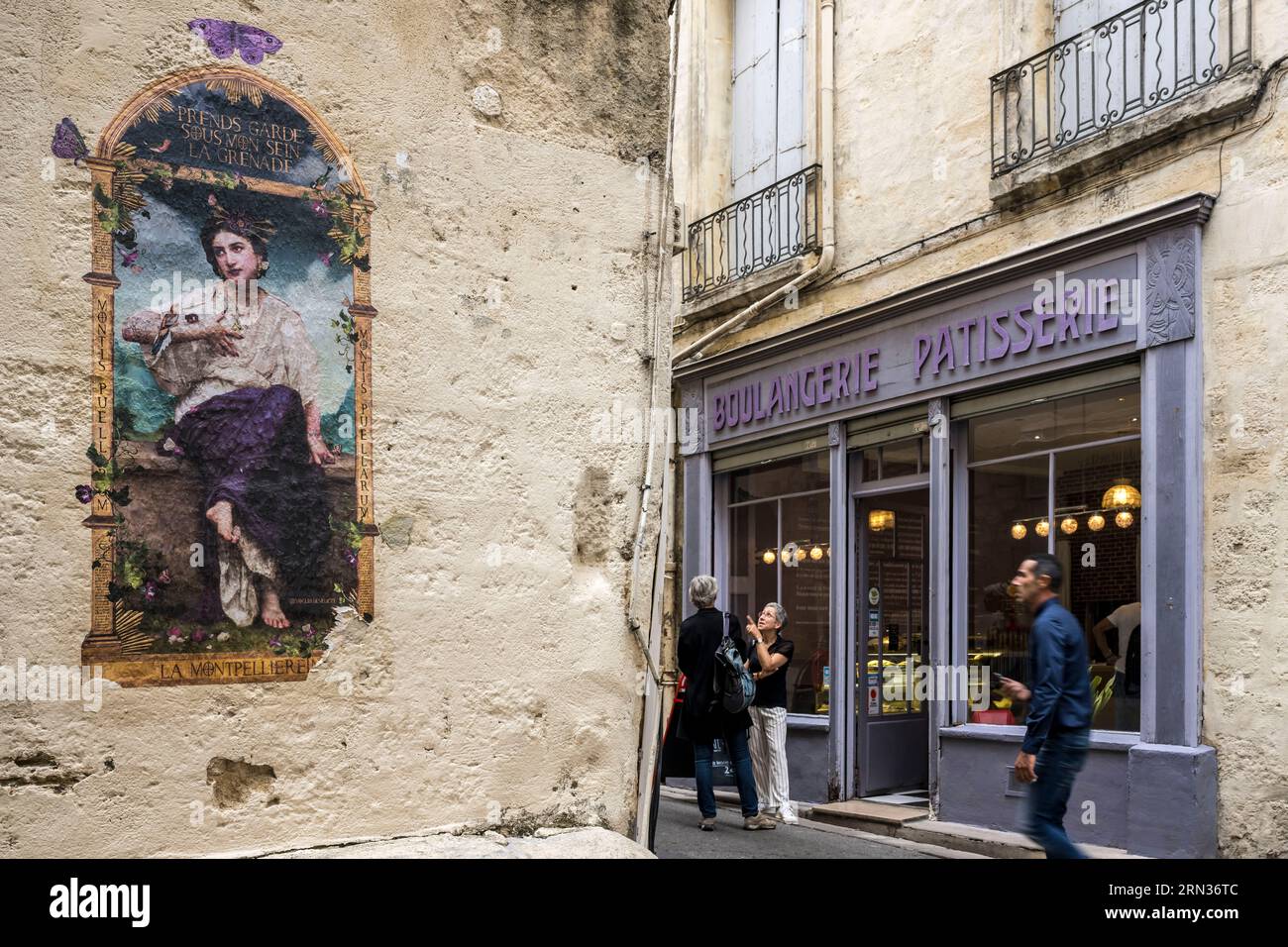 France, Herault, Montpellier, historic center called the Ecusson ...