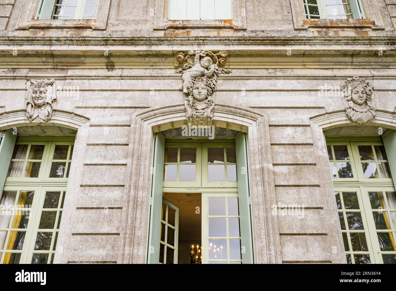 France, Herault, Lavérune, Chateau de l'Engarran, private mansion from ...