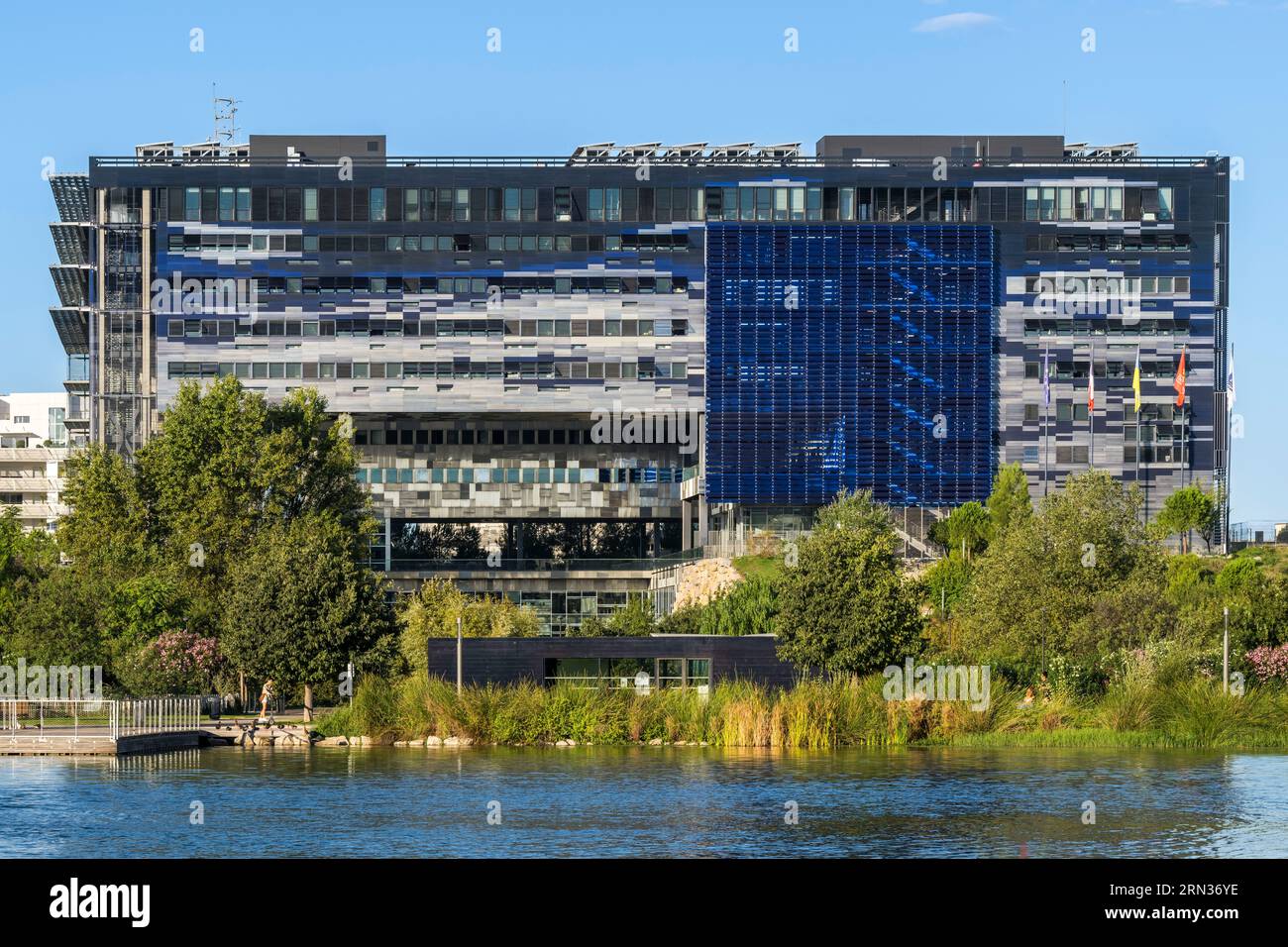 France, Herault, Montpellier, Port Marianne district, the City Hall ...