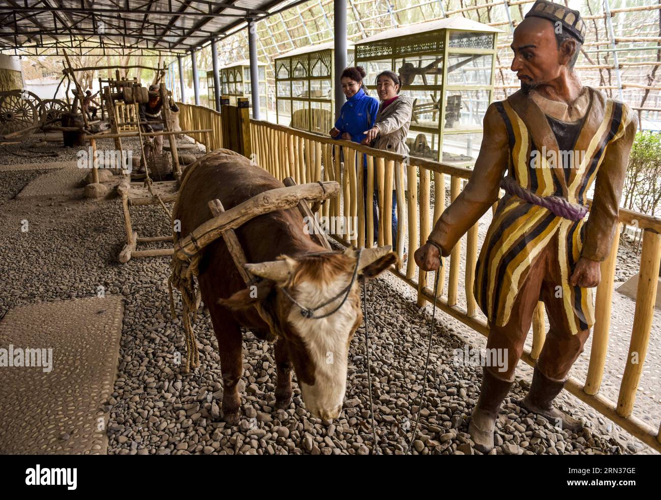 TURPAN, 2015 -- Tourists visit a karez well museum in Turpan, northwest ...