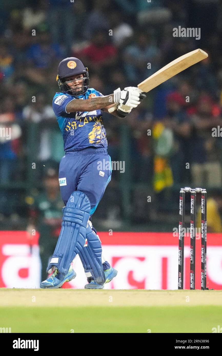 Sri Lanka's Pathum Nissanka plays a shot during the one day ...