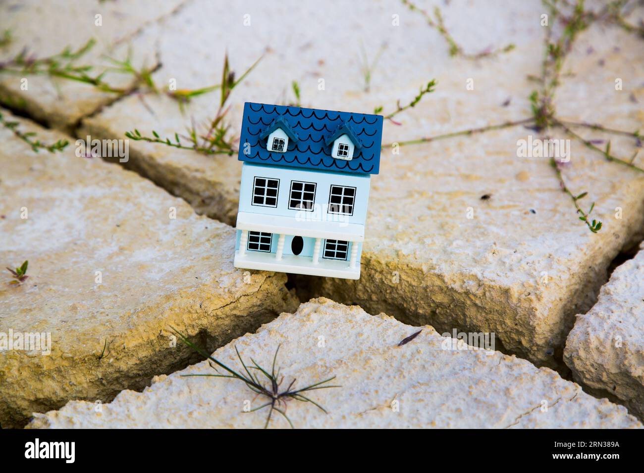Fracture of the earth under a residential building, the concept of an ...