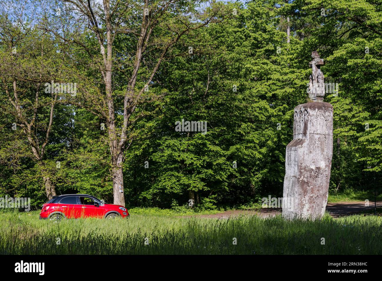 France, Moselle, Meisenthal, the Breitenstein (large stone) also known ...