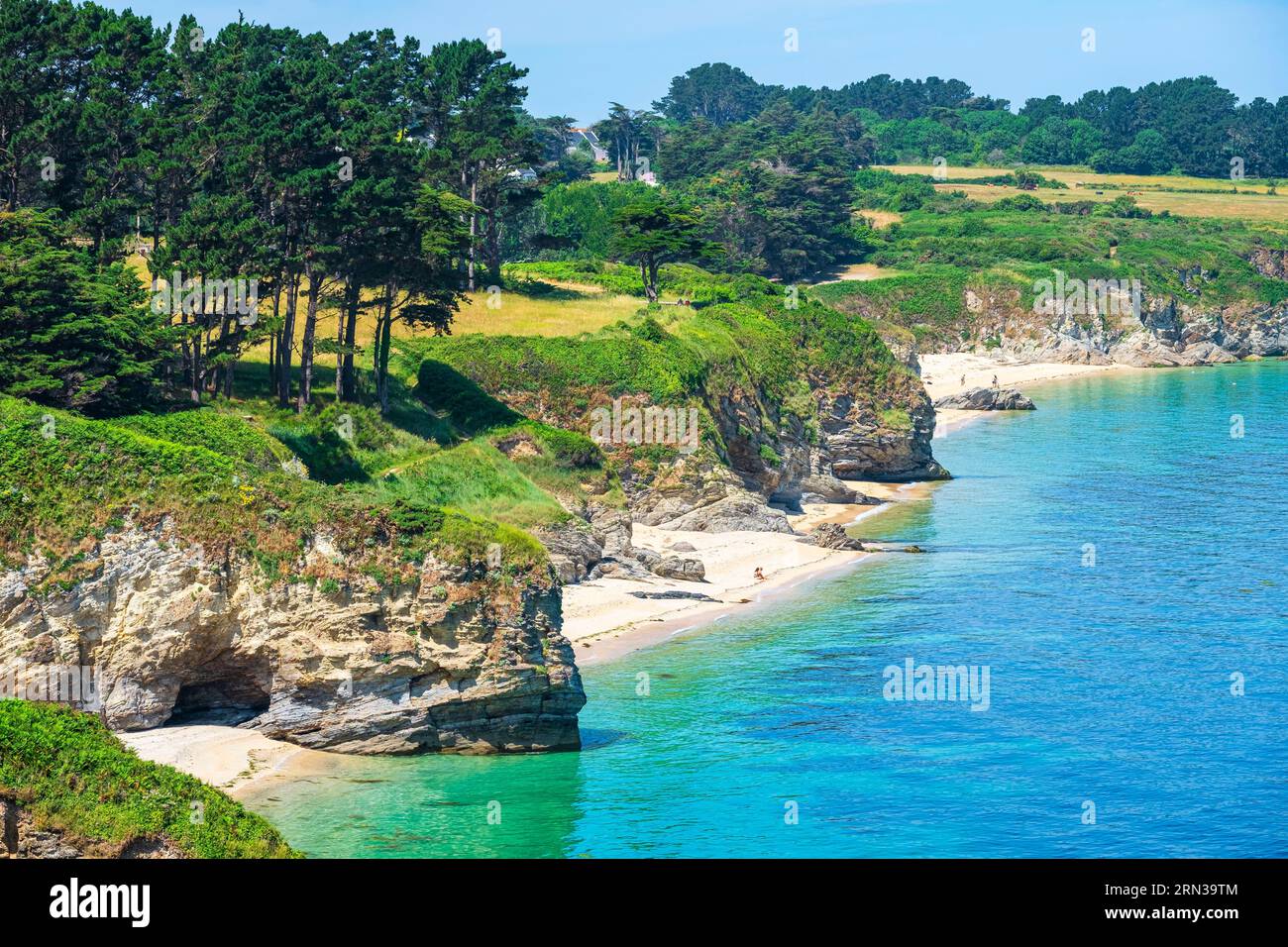 France, Morbihan, Belle Ile en Mer, Le Palais, the coast along the GR ...