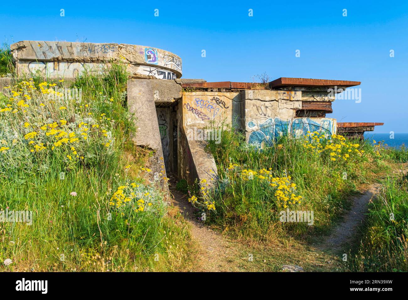France, Morbihan, Belle Ile en Mer, Le Palais, Pointe de Taillefer ...