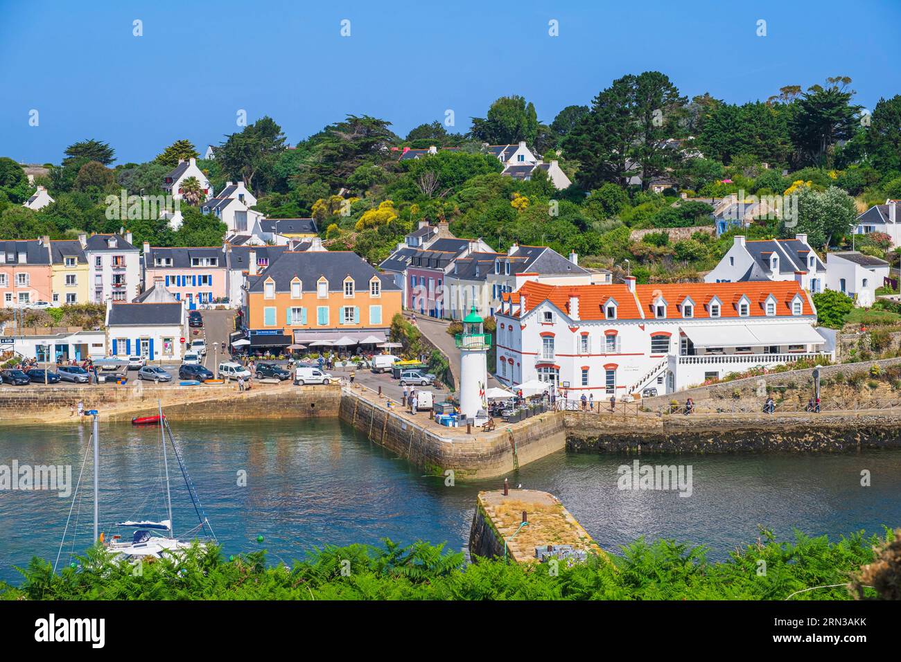 France, Morbihan, Belle-Ile-en-Mer, Sauzon harbour Stock Photo - Alamy