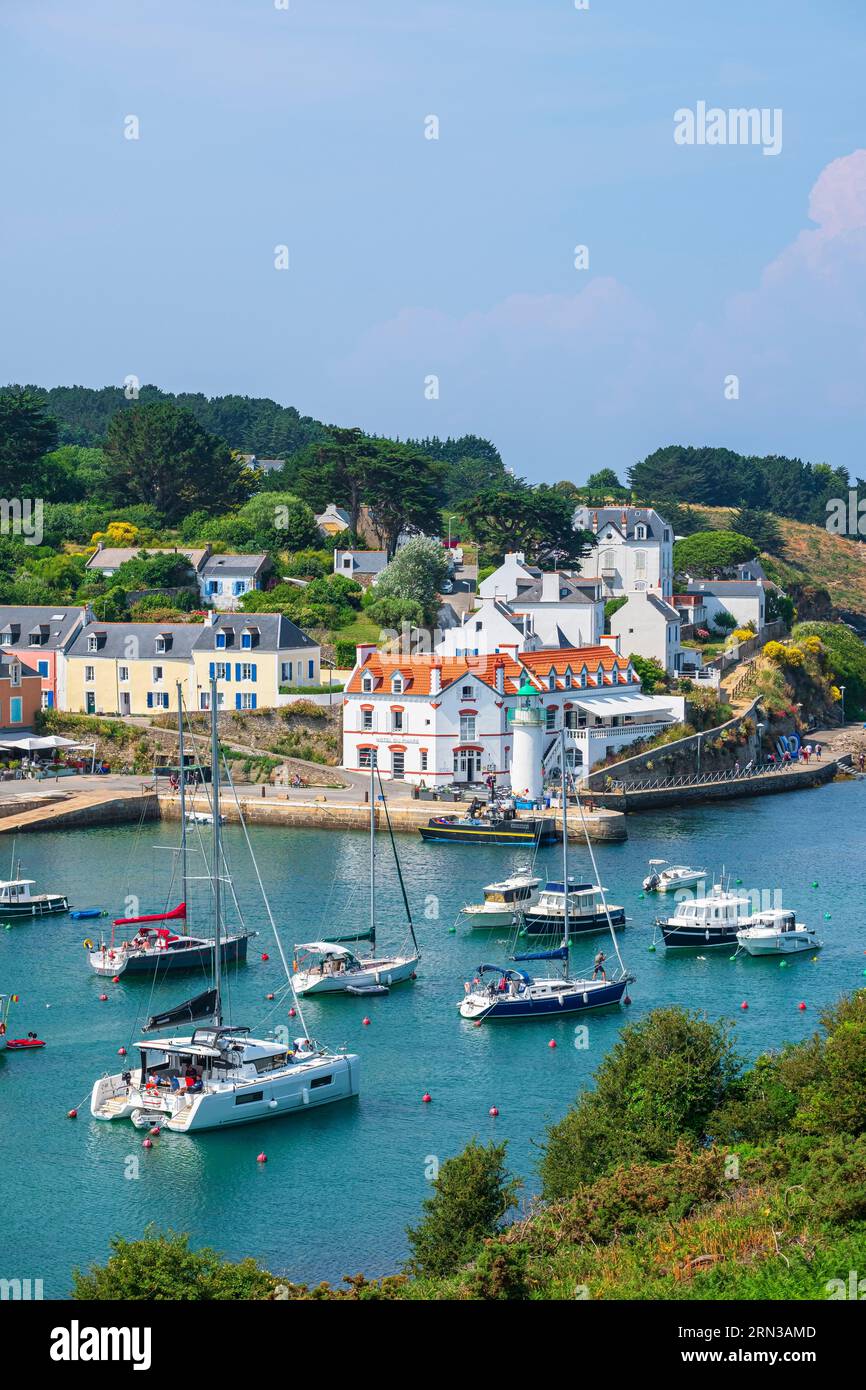 France, Morbihan, Belle-Ile-en-Mer, Sauzon harbour Stock Photo - Alamy