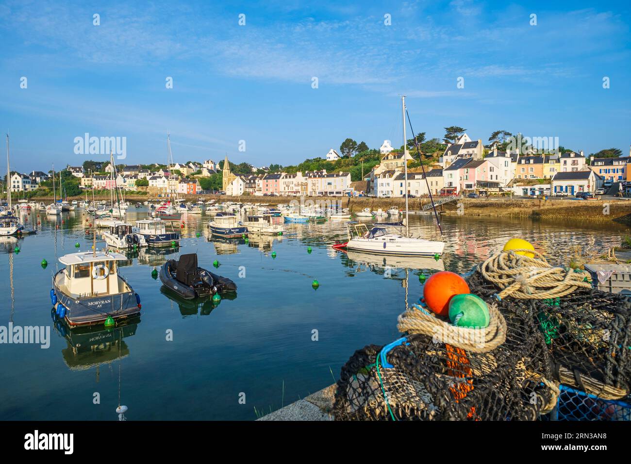 France, Morbihan, Belle-Ile-en-Mer, Sauzon harbour Stock Photo - Alamy