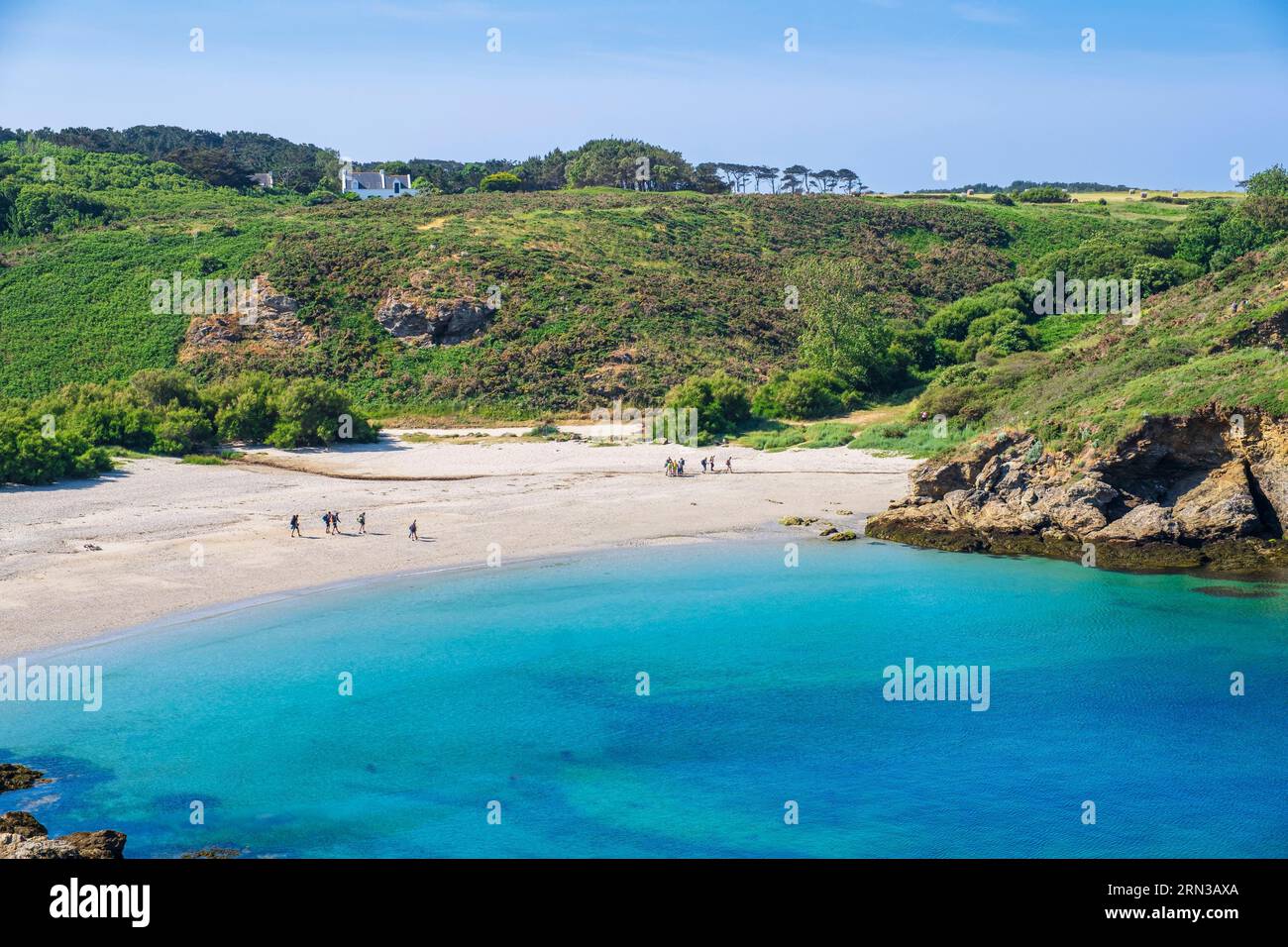 France, Morbihan, Belle Ile en Mer, the wild coast, Sauzon, Ster-Vraz ...