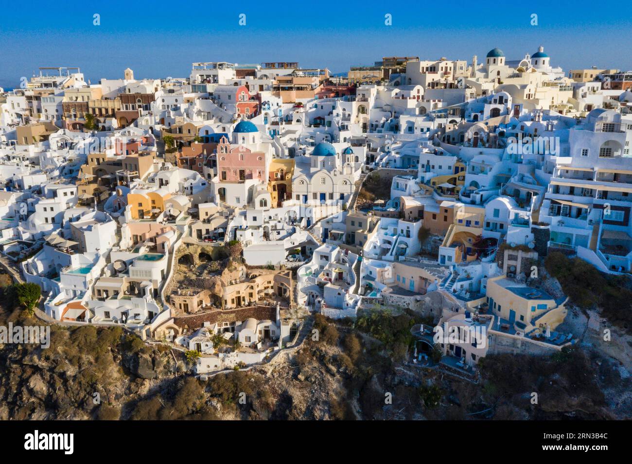 Santorini crater aerial hi-res stock photography and images - Alamy