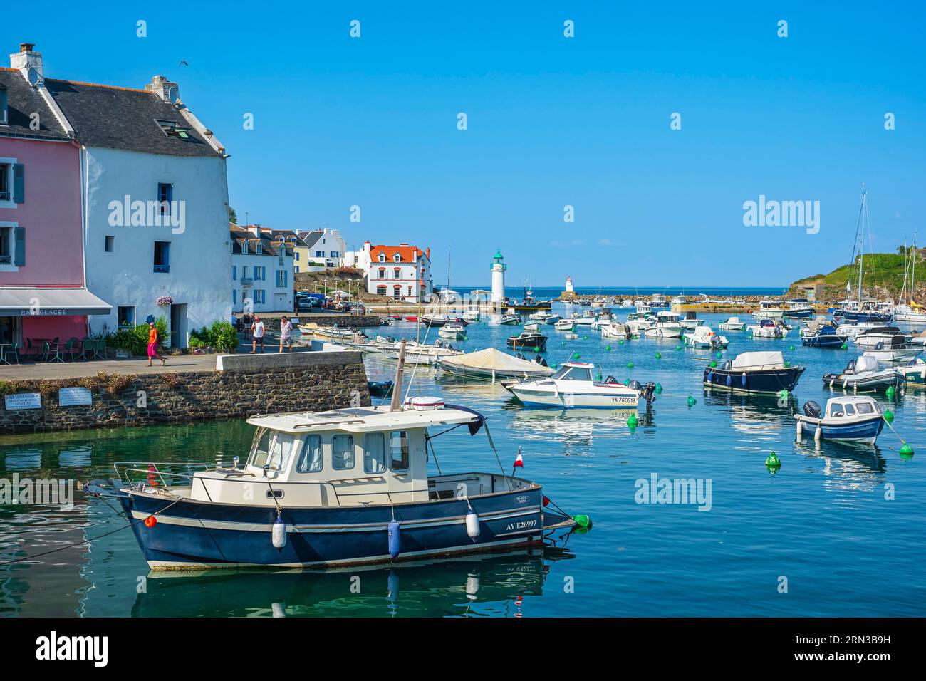 France, Morbihan, Belle-Ile-en-Mer, Sauzon harbour Stock Photo - Alamy