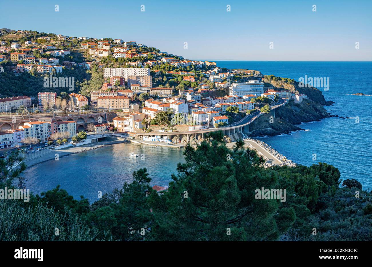 France, Pyrenees Orientales, Cerbere village Stock Photo - Alamy