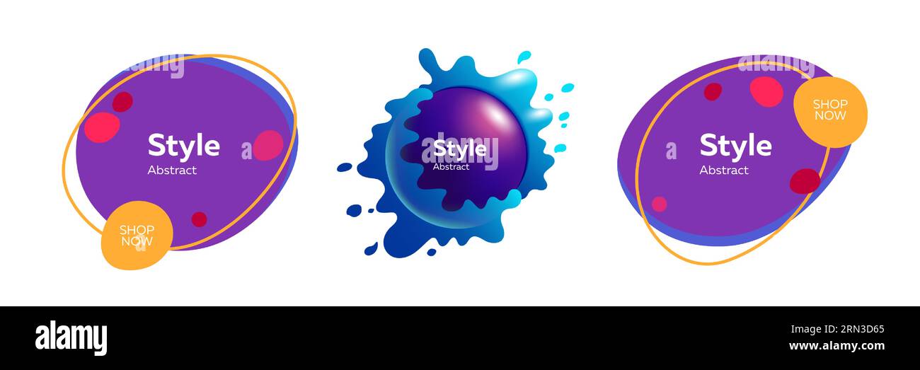 Set Of Layered Abstract Blobs Stock Vector Image And Art Alamy