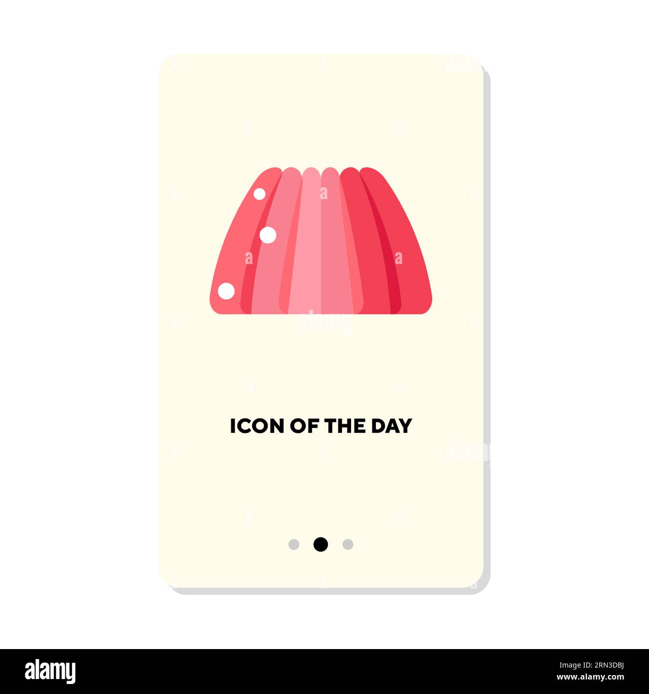 Sweet pink berry pudding flat vector icon Stock Vector Image & Art - Alamy