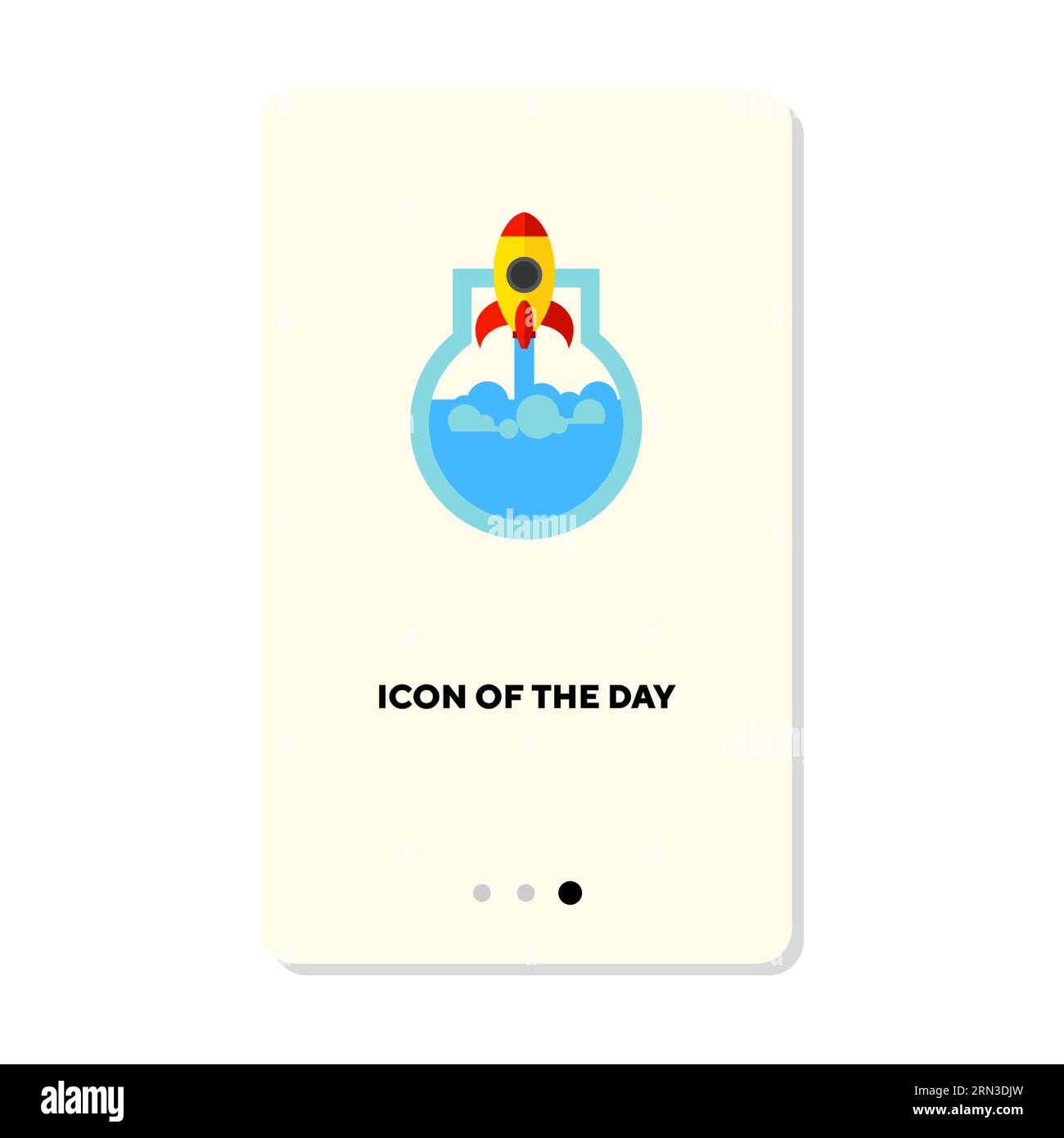 Launching rocket flat vector icon Stock Vector Image & Art - Alamy